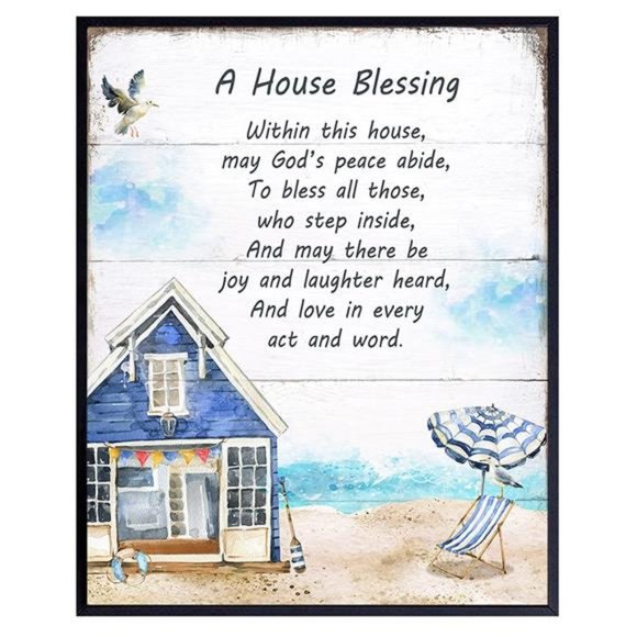 Accents | House Blessing God Bless This House Wall Decor Rustic Beach ...